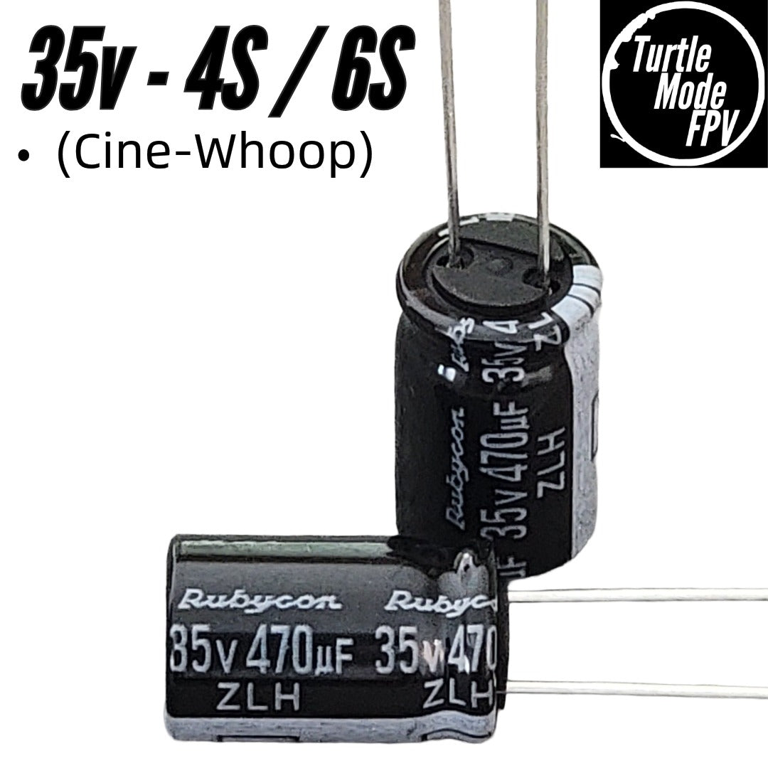 Rubycon ZLH Series 35v 470uF Capacitor (10×16mm, Low ESR) – TurtleModeFPV